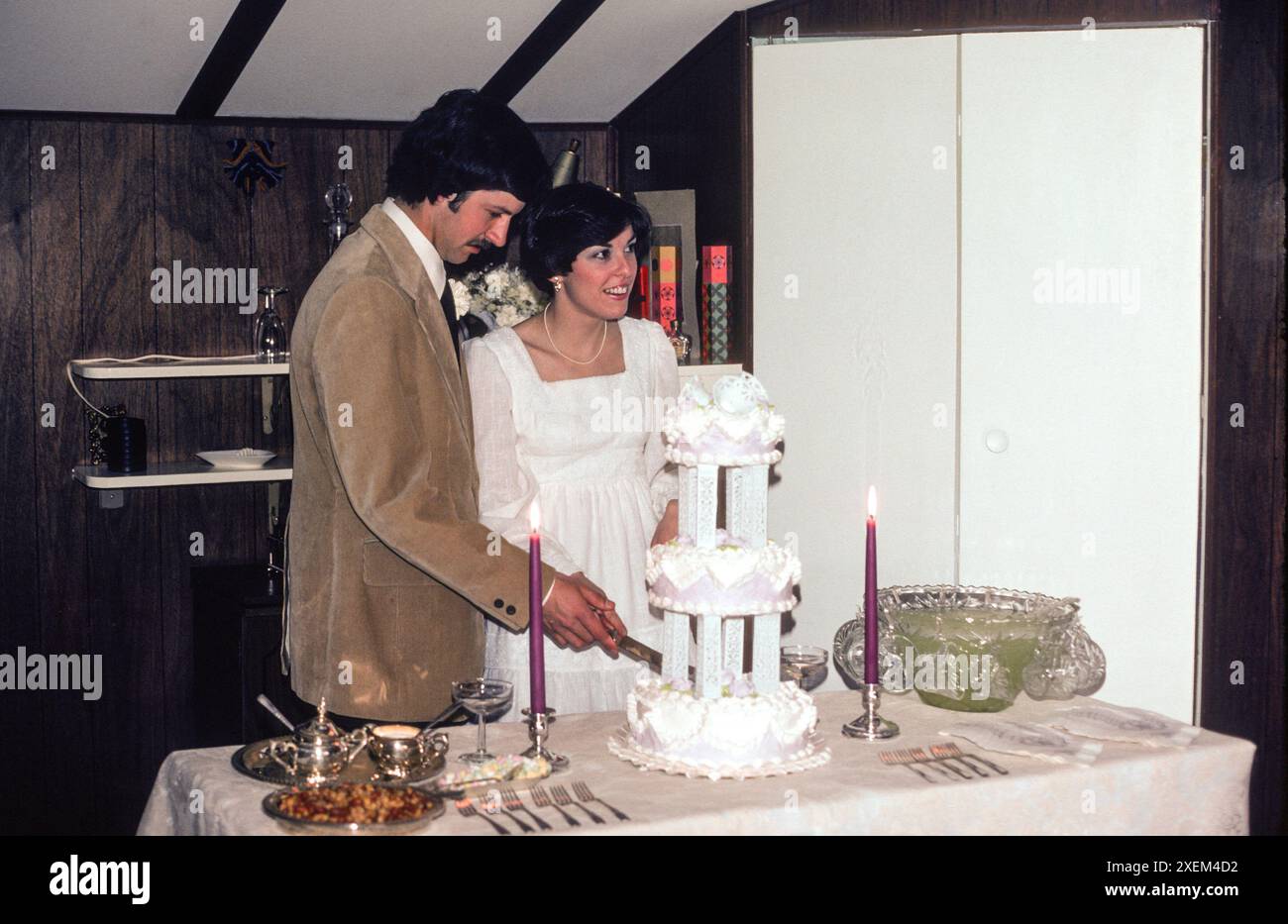 Vintage Photo-Album Prints of a Wedding in a Private residence, 1976 ...