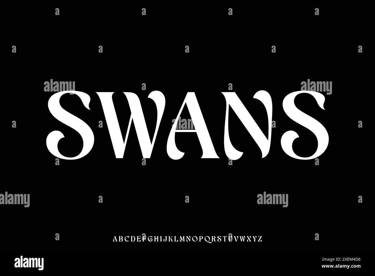 Elegant decorative alphabet display font vector illustration Stock ...