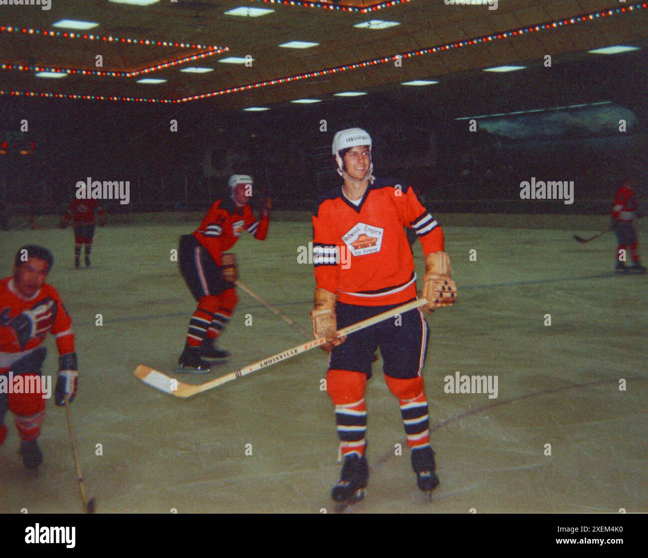 Teen Hockey Player skating in a pre-Game warm-up drill, The Redwood ...