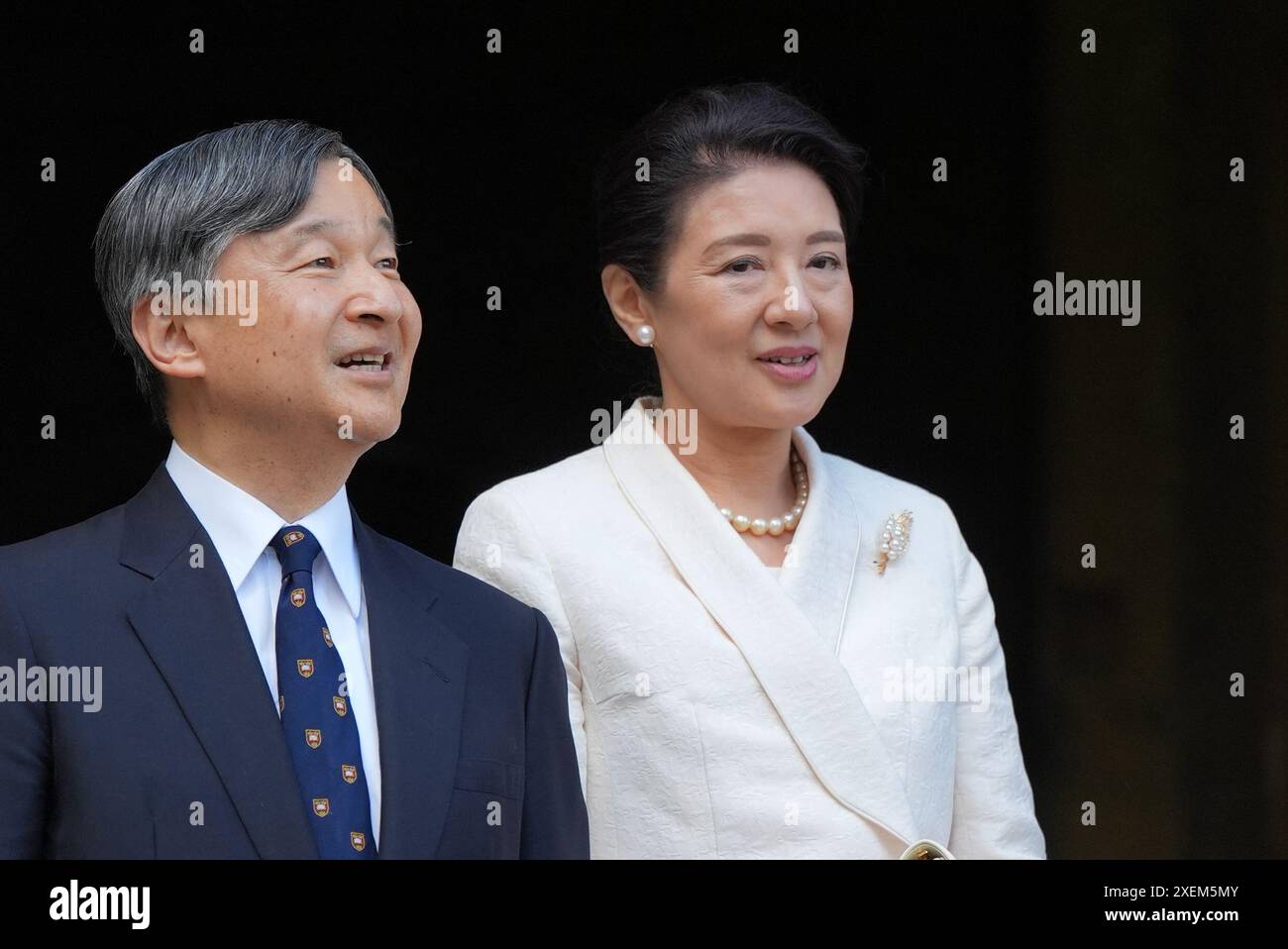 Emperor Naruhito of Japan and his wife Empress Masako during a visit to ...