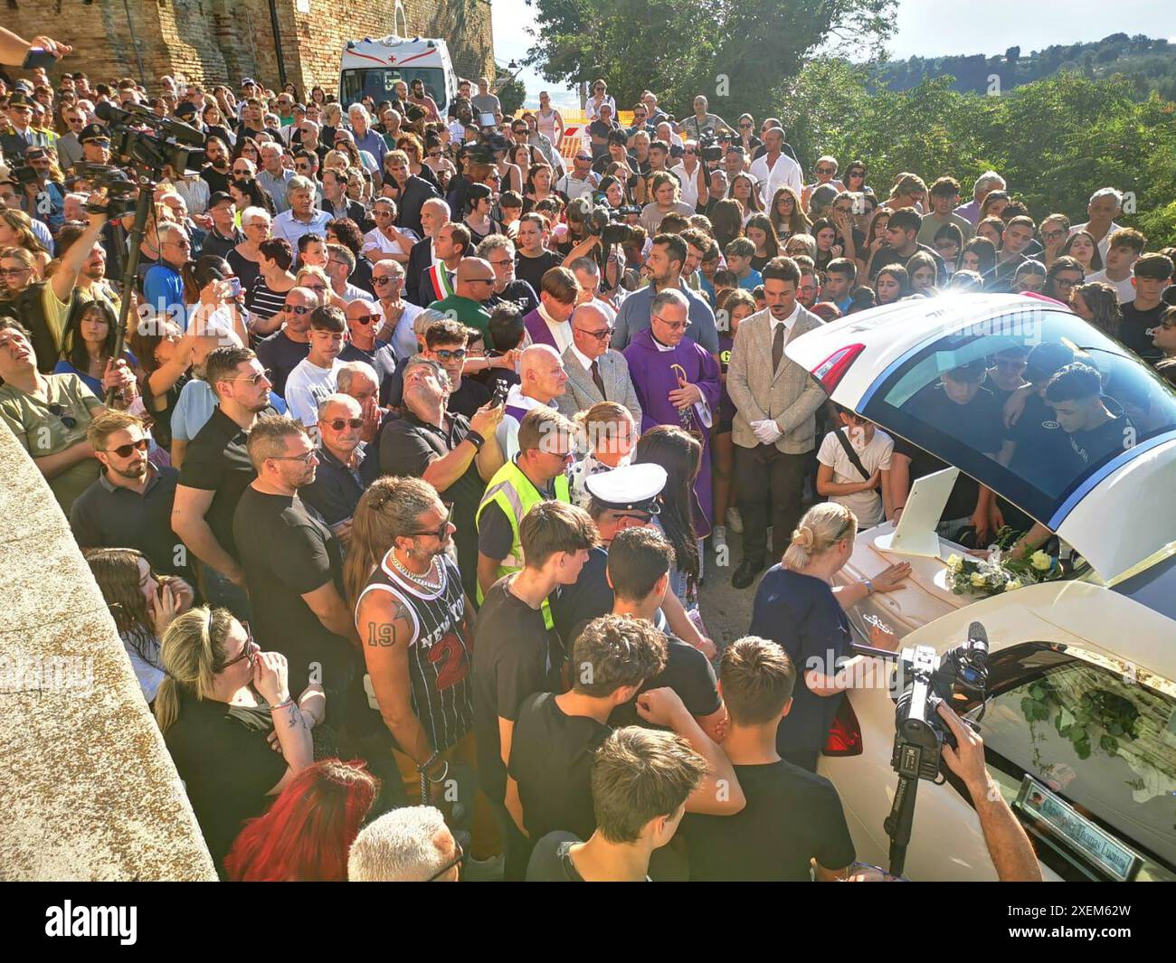 Pescara - Pescara - funeral of Cristopher Thomas Luciani, in the church ...