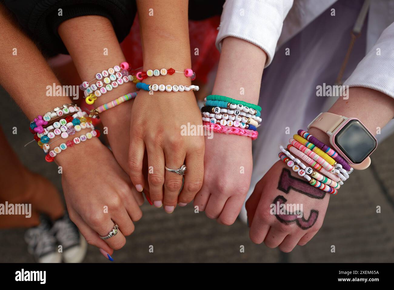 (Left to right) sisters Erin O Geran, Orla O Geran, Eadaoin O Geran and ...