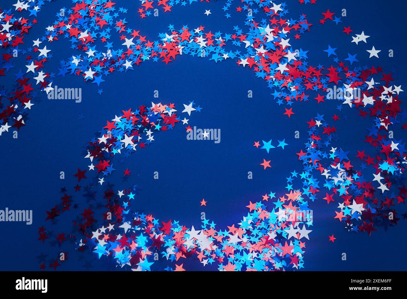 Colorful Confetti Stars. Festive Fourth of July Decorations Stock Photo ...