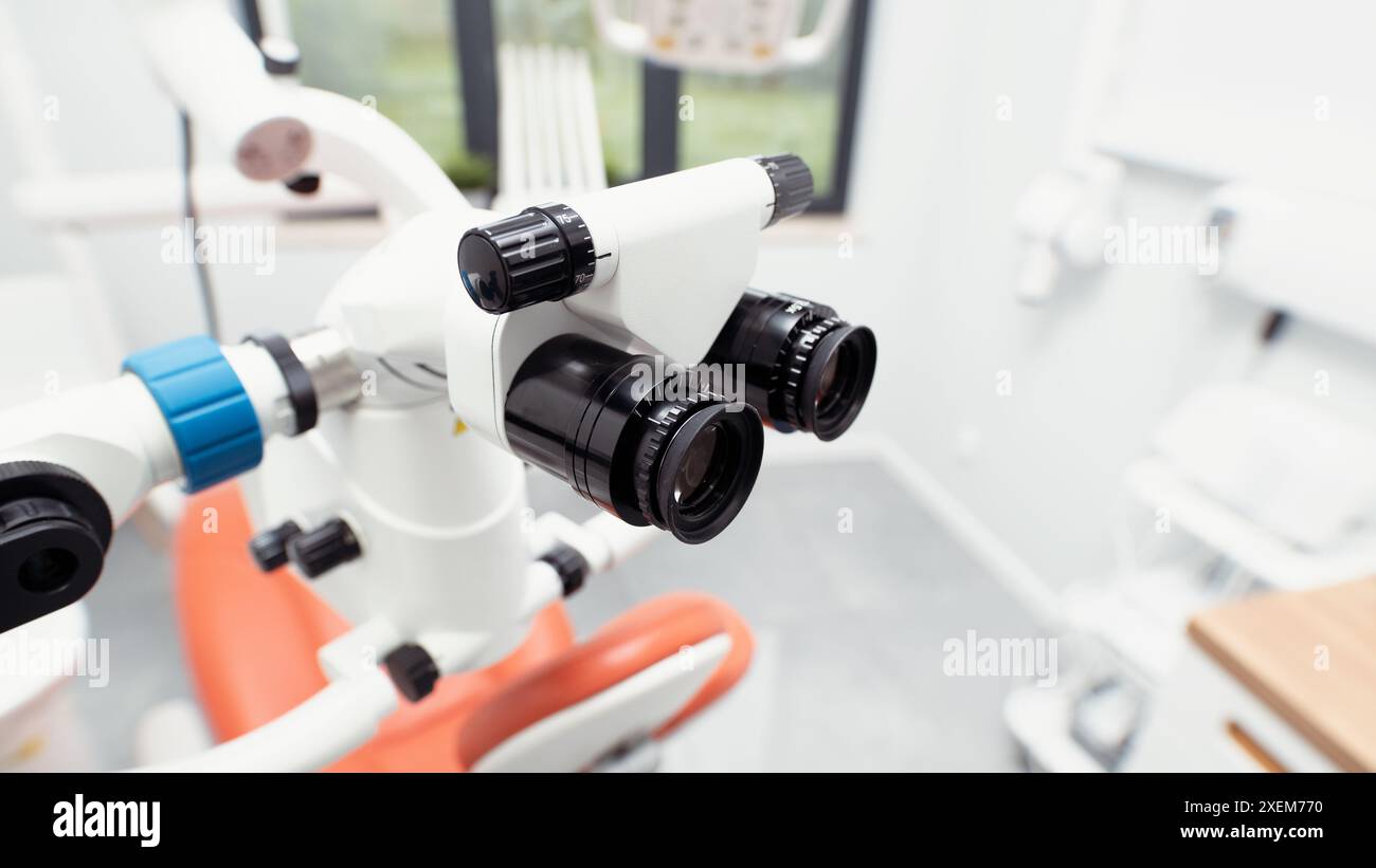 Dental endodontic binocular microscope. Professional dental equipment ...
