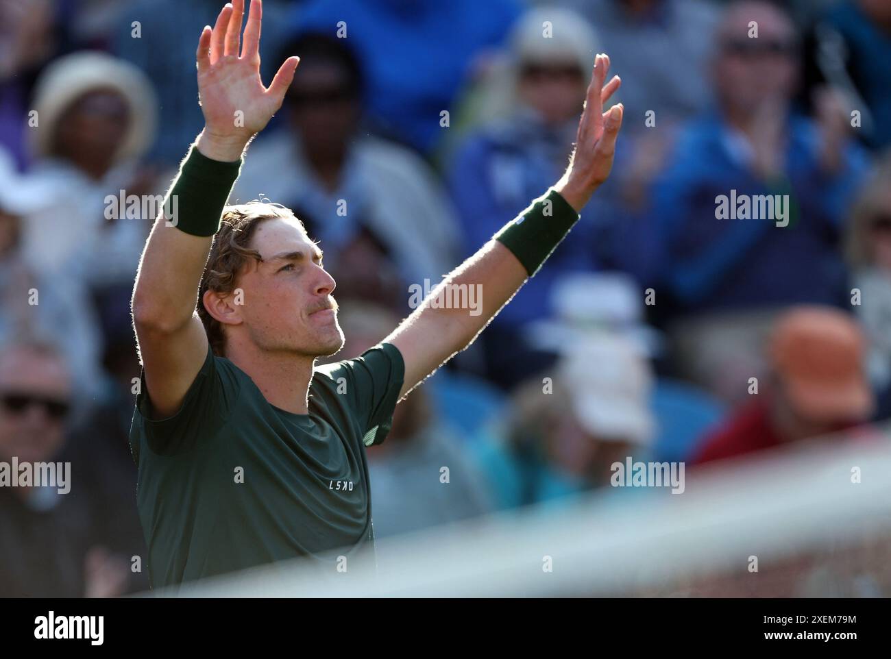Max Purcell celebrates his victory over Billy Harris (not pictured) on ...
