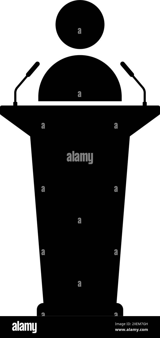 Public speaking illustration vector Stock Vector Images - Alamy