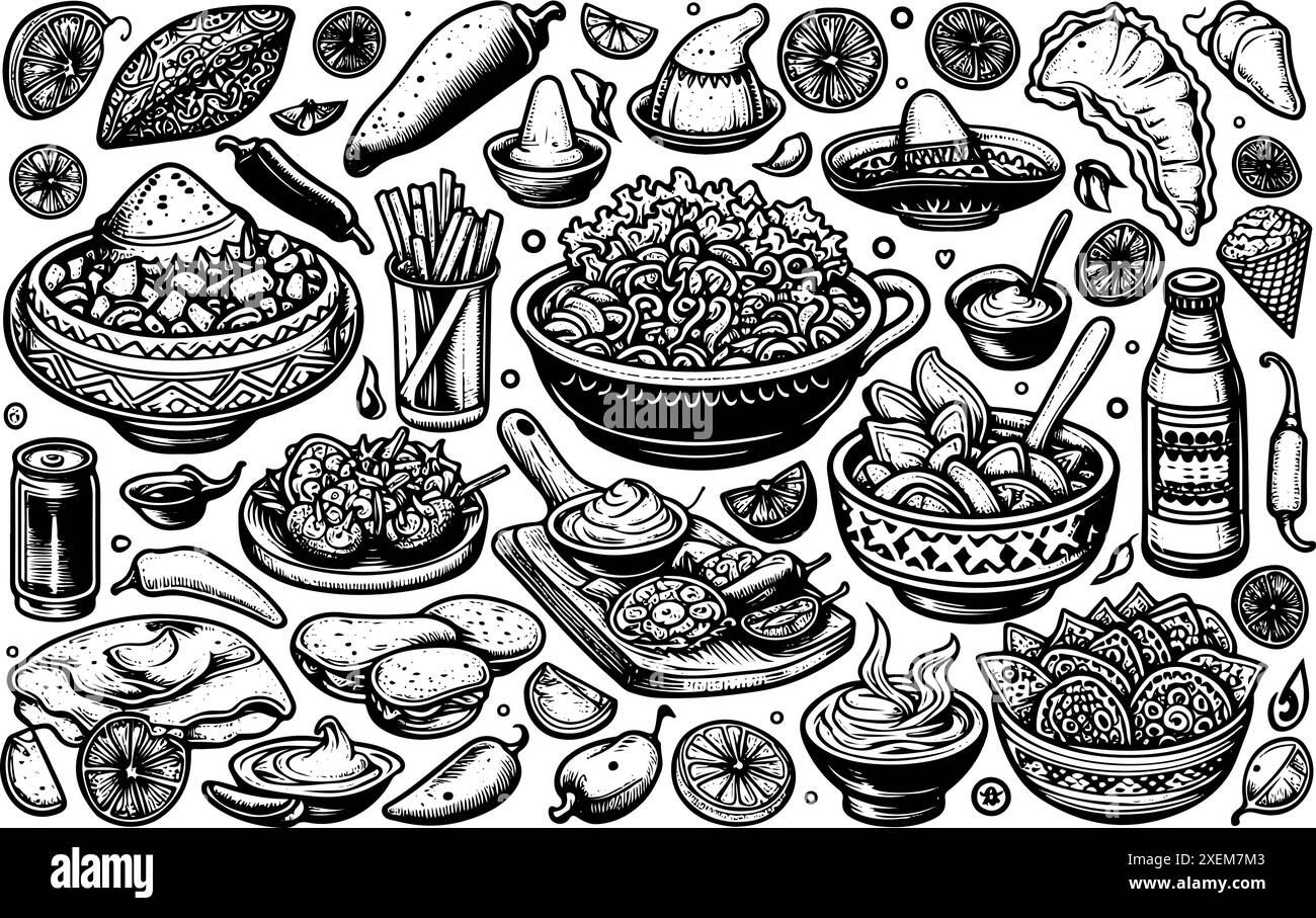 Cooking traditional mexican Black and White Stock Photos & Images - Alamy