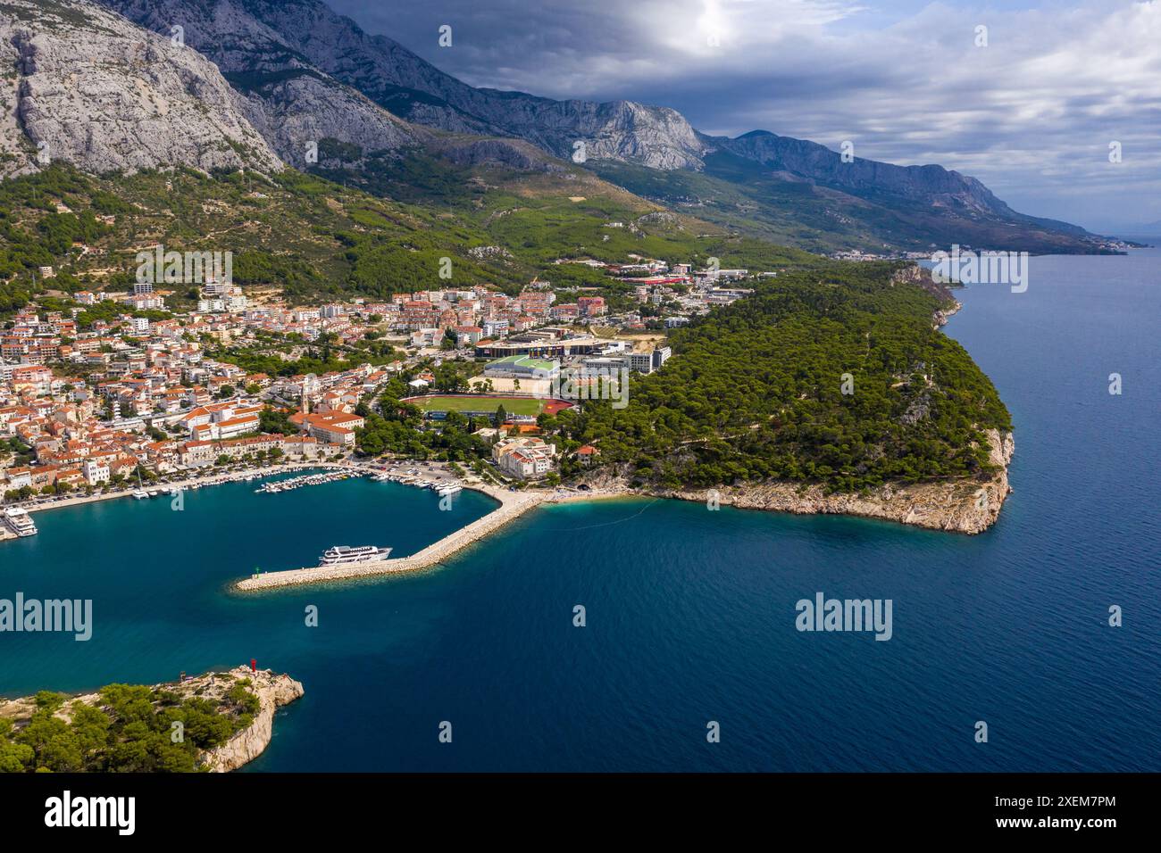 Aerial photography.Beautiful coastline from a bird's eye view near the ...