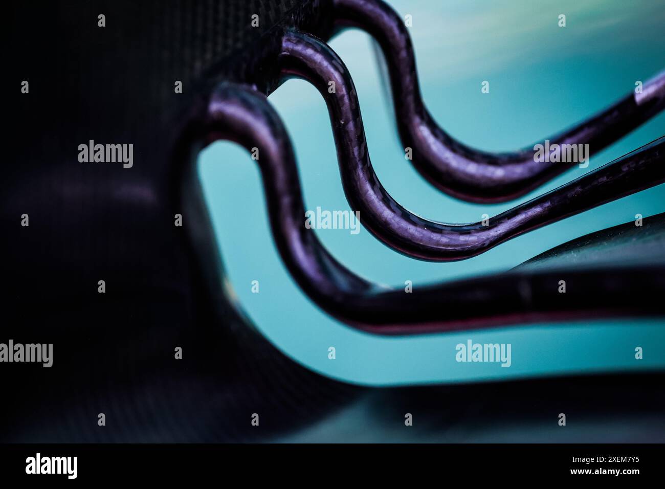 Aston Martin F1 Team AMR23, mechanical detail of front wing during the ...