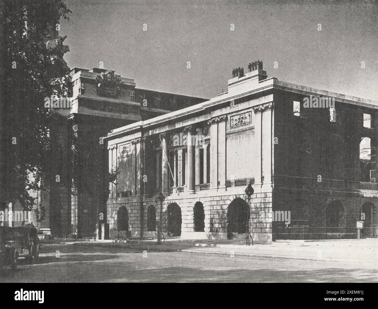 City of London Blitz bomb damage. Trinity House, Tower Hill. The ...