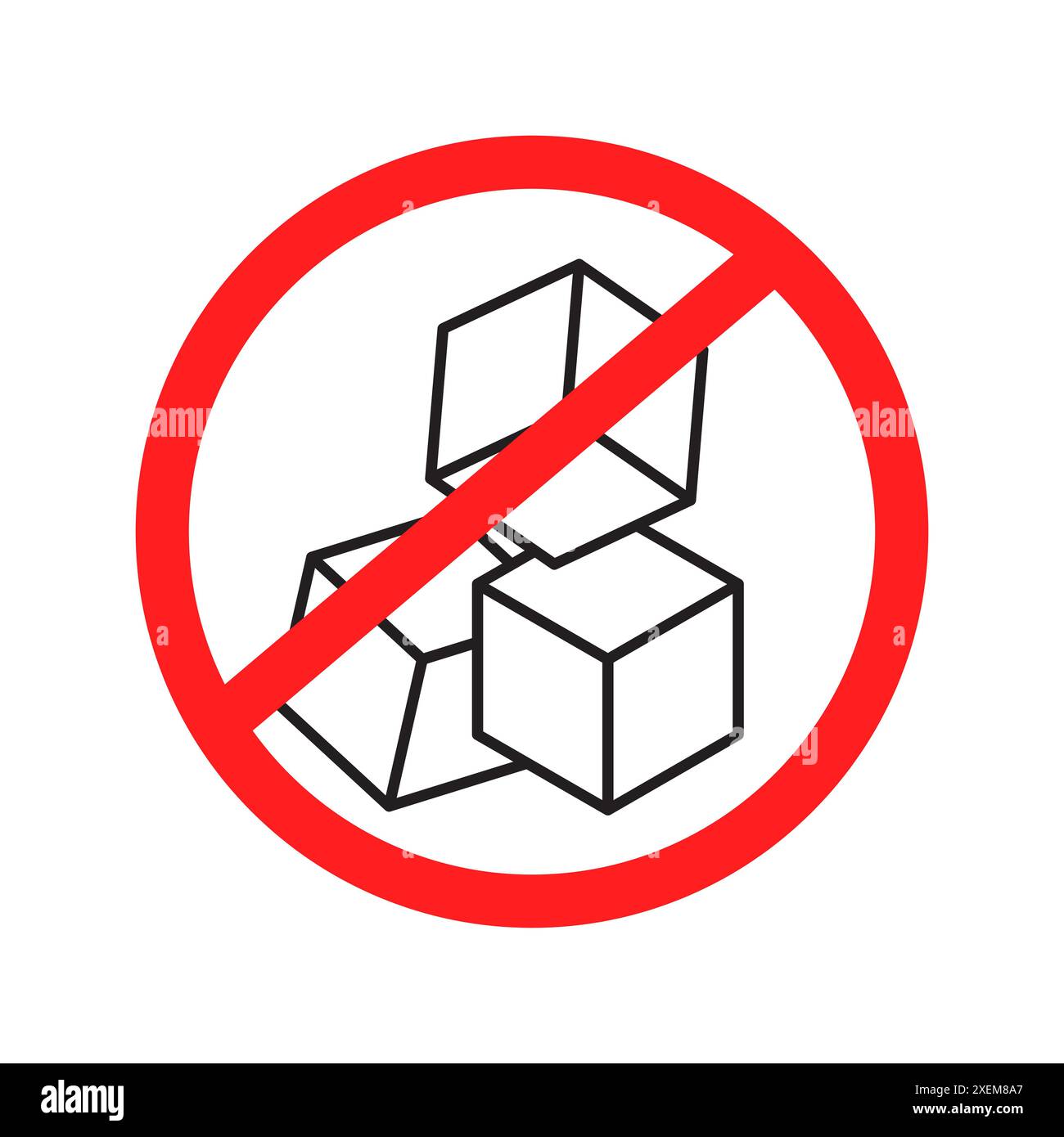 Sugar cubes stop sign hi-res stock photography and images - Alamy