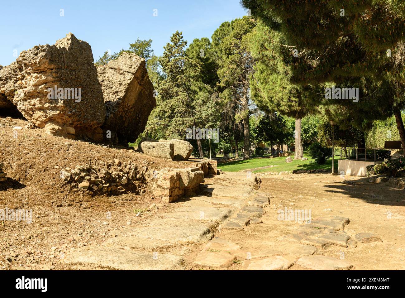 The well-preserved ancient Roman amphitheater in Merida, Spain ...