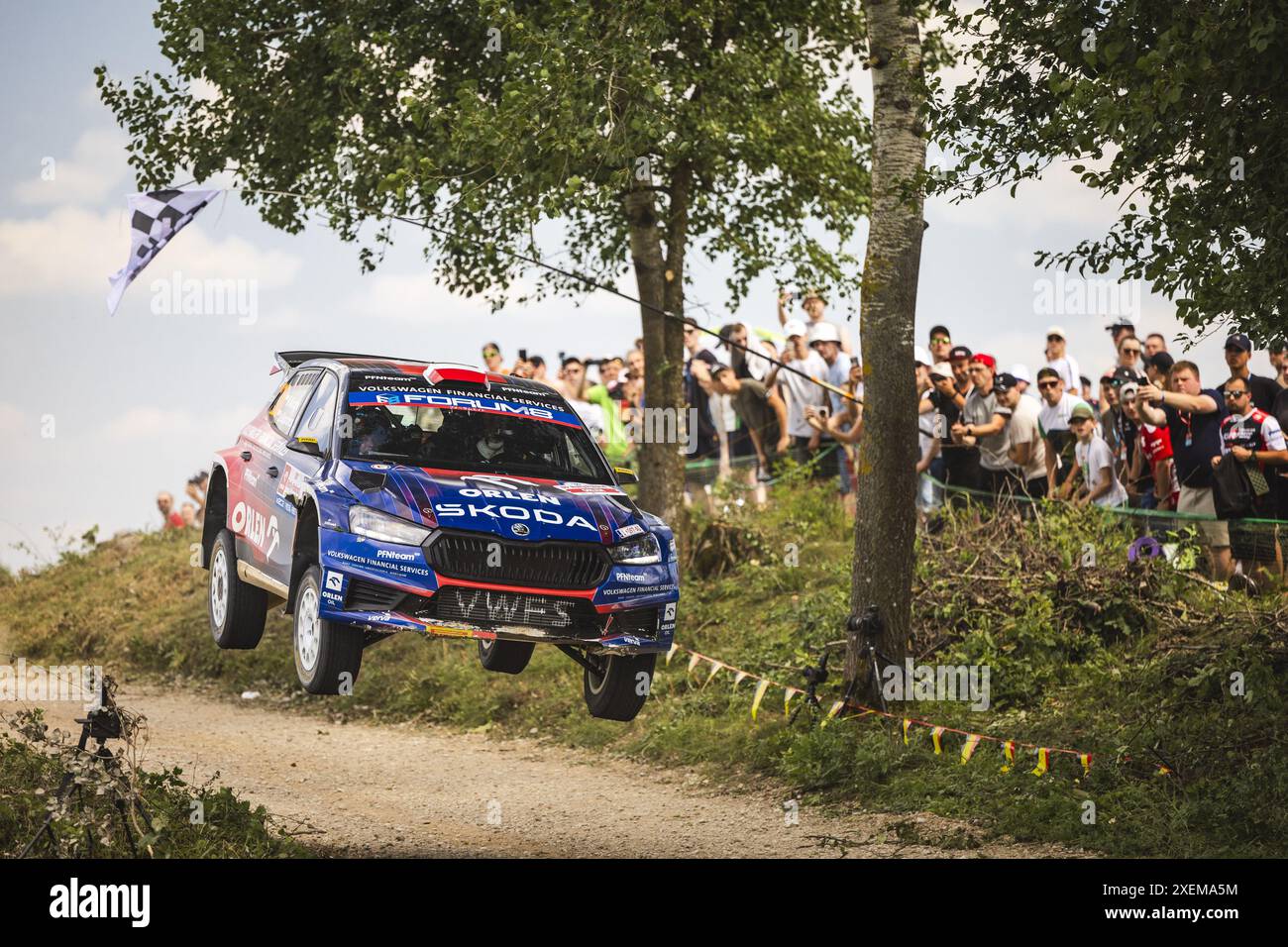 38 MARCZYK Miko, GOSPODARCZYK Szymon, Skoda Fabia RS Rally2, action during the Rally Poland 2024 ...