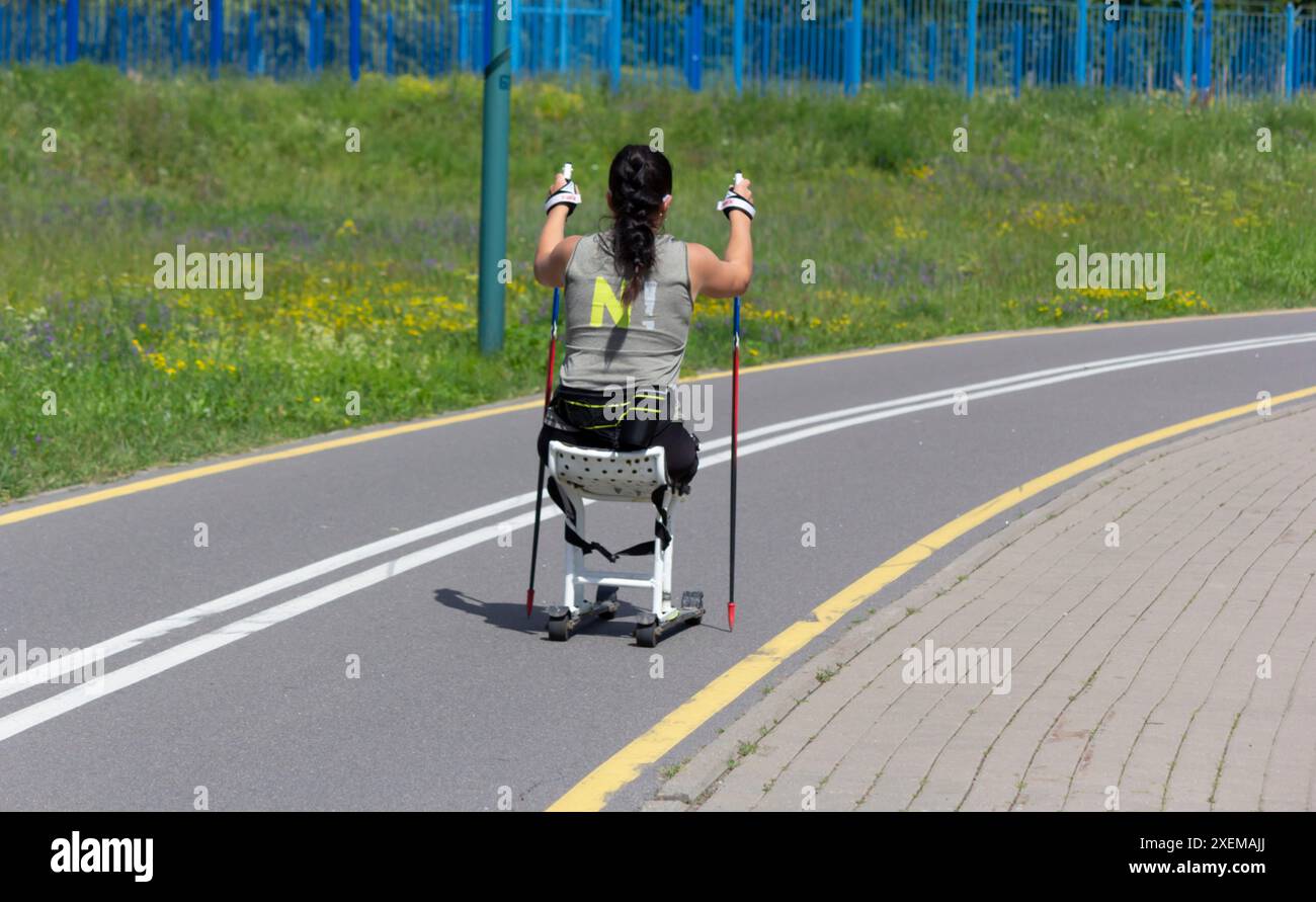 Disabled girl standing hi-res stock photography and images - Alamy