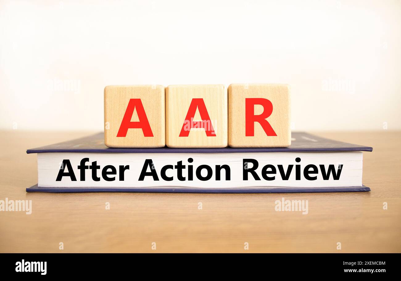 AAR After action review symbol. Concept words AAR After action review ...
