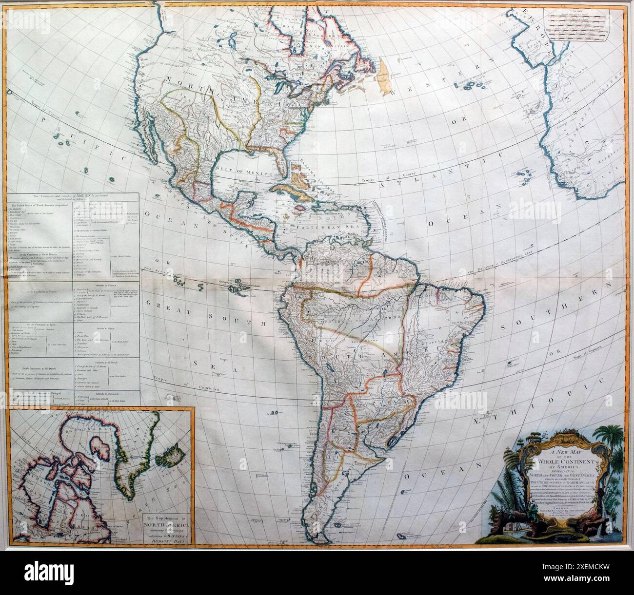 A new map of the whole continent of america hi-res stock photography ...