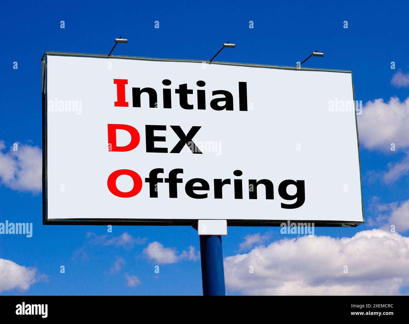 IDO initial DEX offering symbol. Concept words IDO initial DEX offering ...