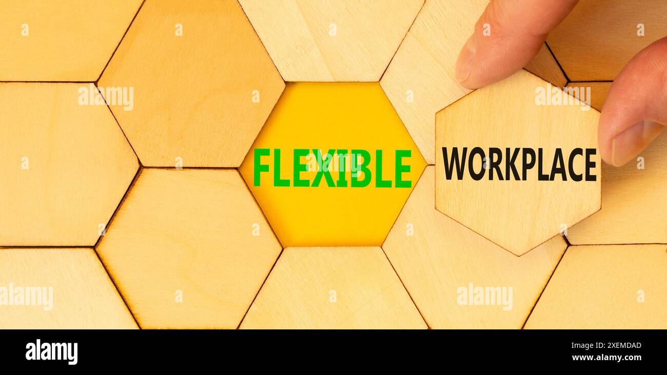 Flexible workplace symbol. Concept words Flexible workplace on ...
