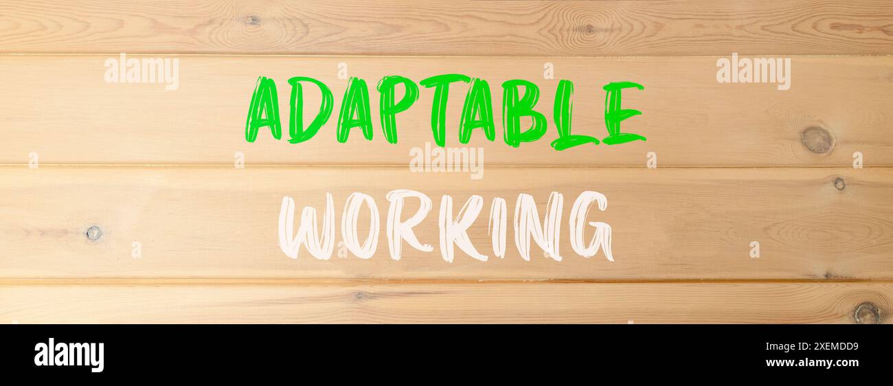 Adaptable working symbol. Concept words Adaptable working on beautiful ...