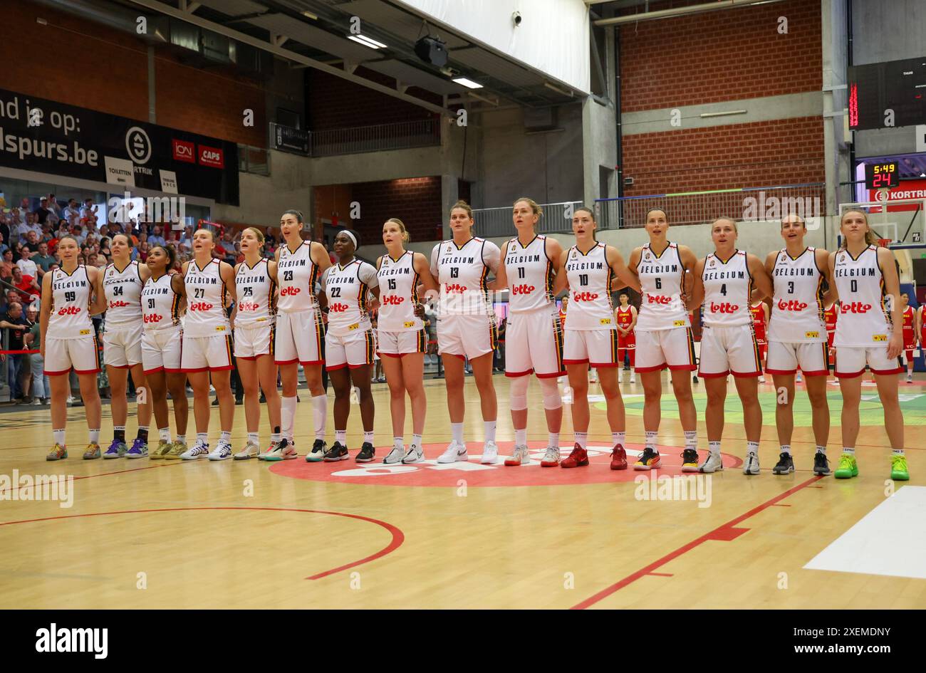 Kortrijk, Belgium. 28th June, 2024. Belgian Cats' players pictured at ...
