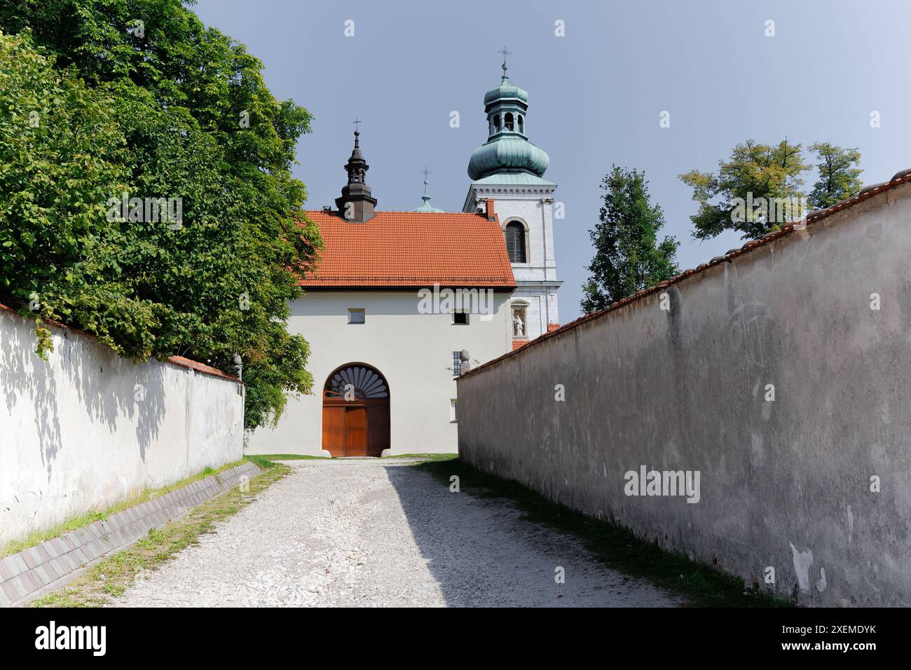 A very beautiful monastery building in a landscaped park Stock Photo ...