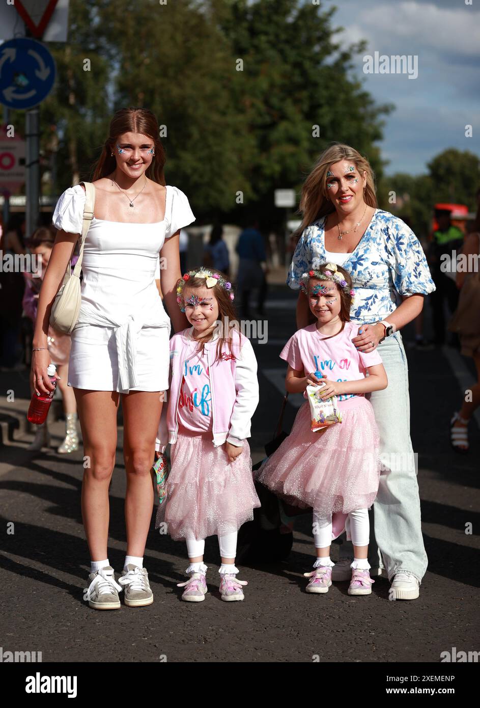 Amy Gallagher with her twin daughters Lucy and Emily Gallagher with ...