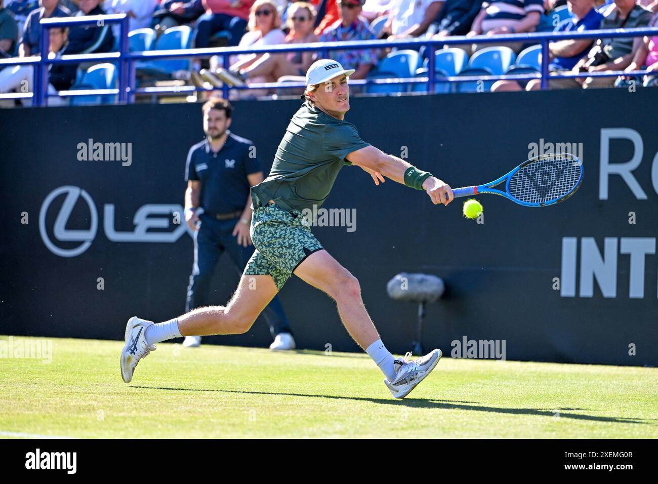 Eastbourne, UK, 28 June 2024. Max PURCELL (AUS) (PIC) beats Billy ...