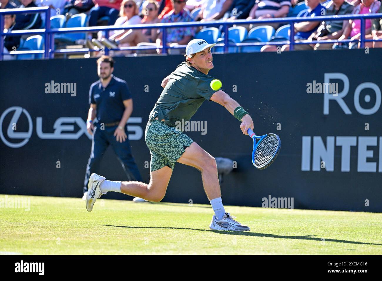 Eastbourne, UK, 28 June 2024. Max PURCELL (AUS) (PIC) beats Billy ...