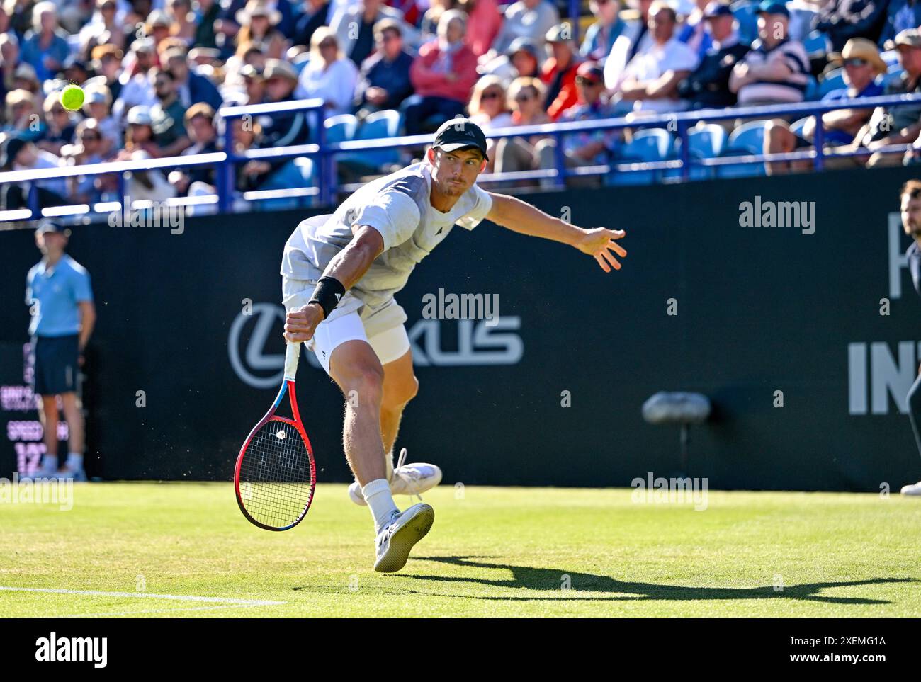 Eastbourne, UK, 28 June 2024. Max PURCELL (AUS) beats Billy HARRIS (GBR ...