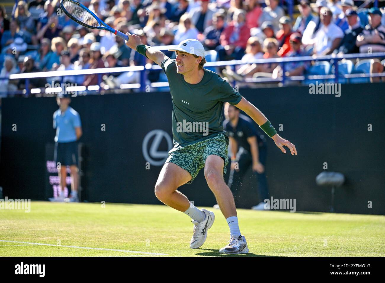 Eastbourne, UK, 28 June 2024. Max PURCELL (AUS) (PIC) beats Billy ...