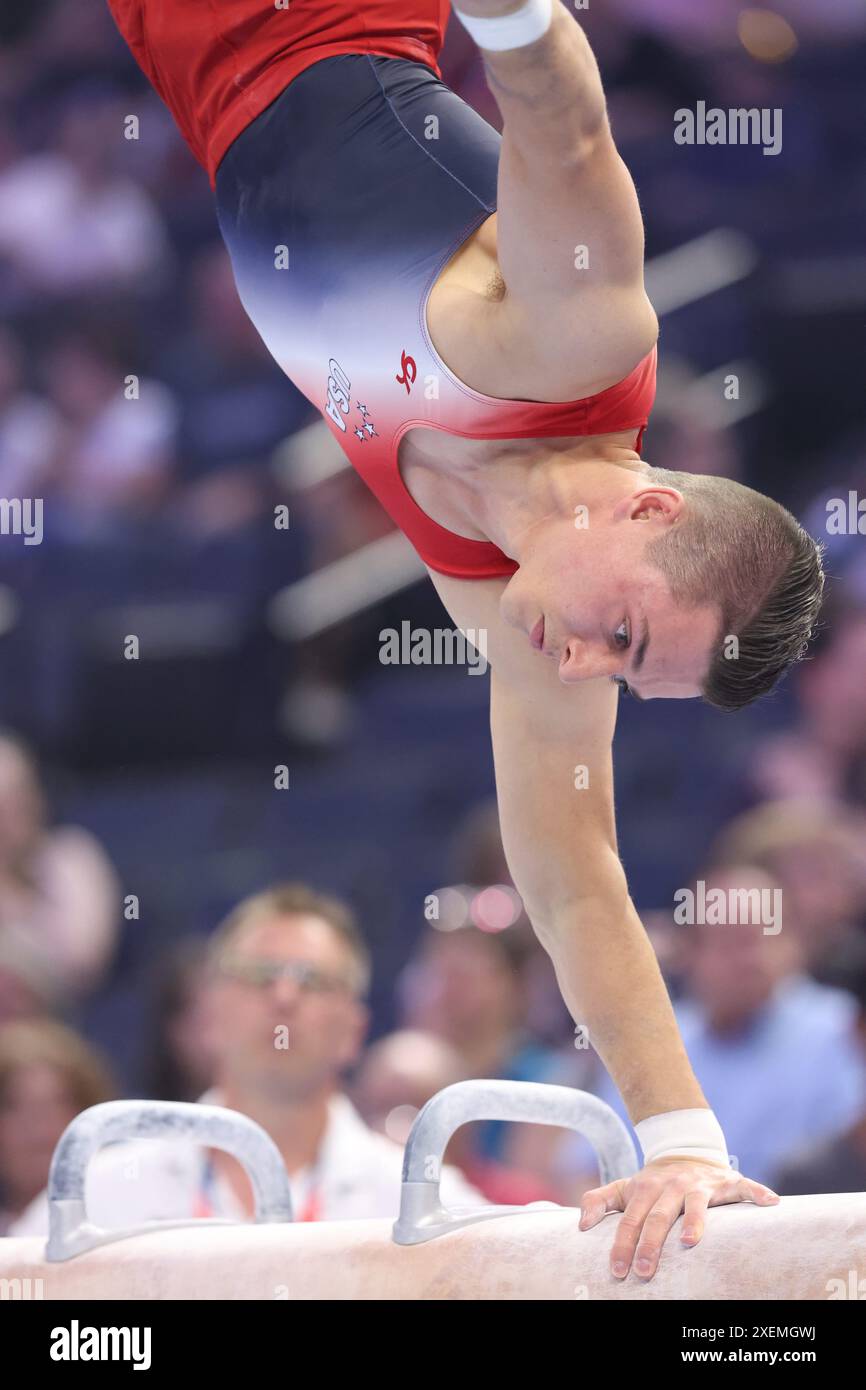 June 27, 2024: Gymnast Paul Juda during the 2024 U.S. Olympic Trials ...