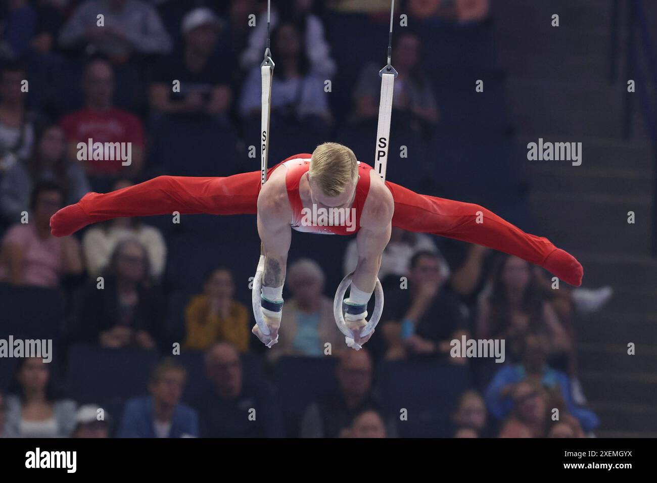 June 27, 2024: Gymnast Cameron Bock during the 2024 U.S. Olympic Trials ...