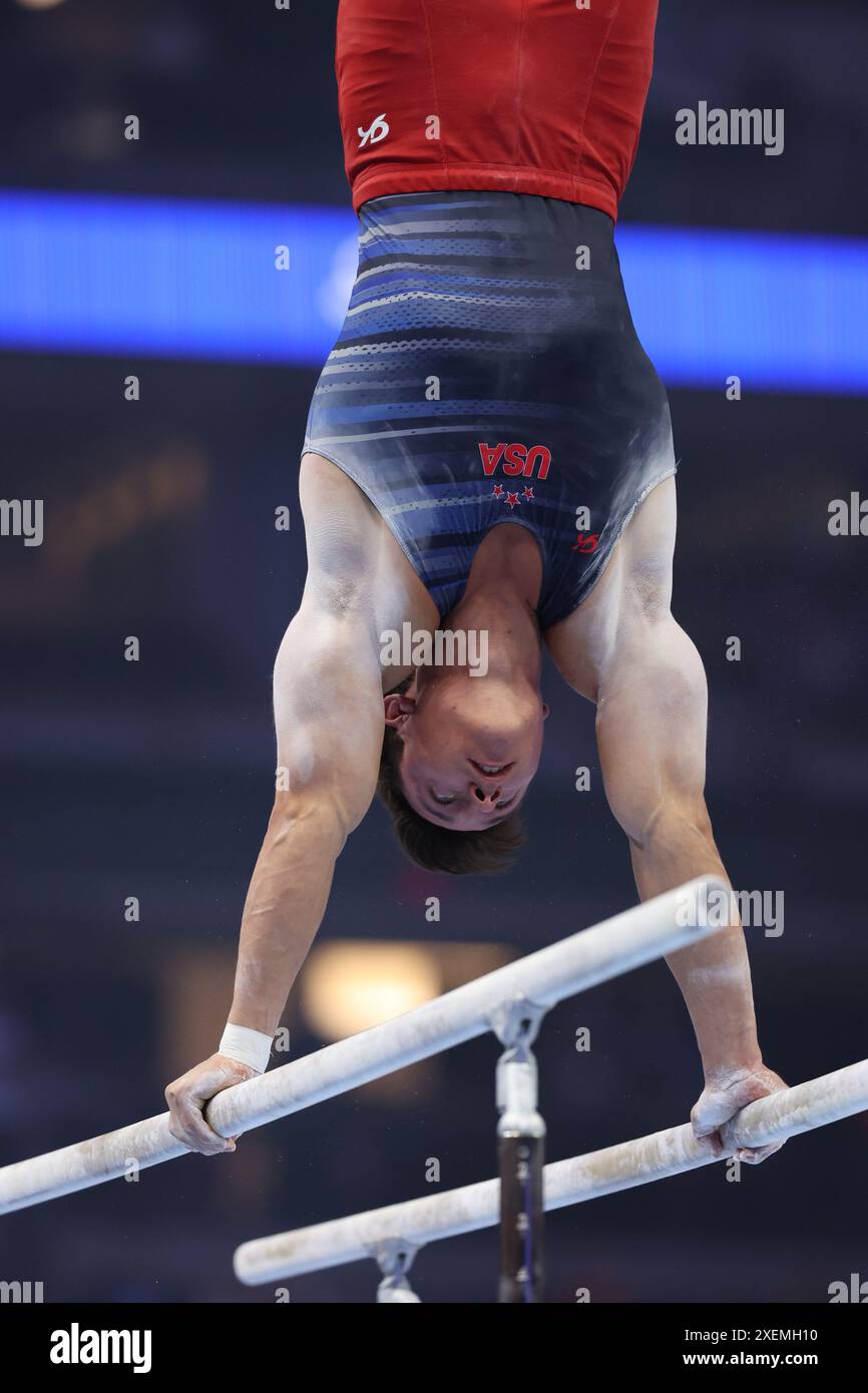 June 27, 2024: Gymnast Brody Malone during the 2024 U.S. Olympic Trials ...