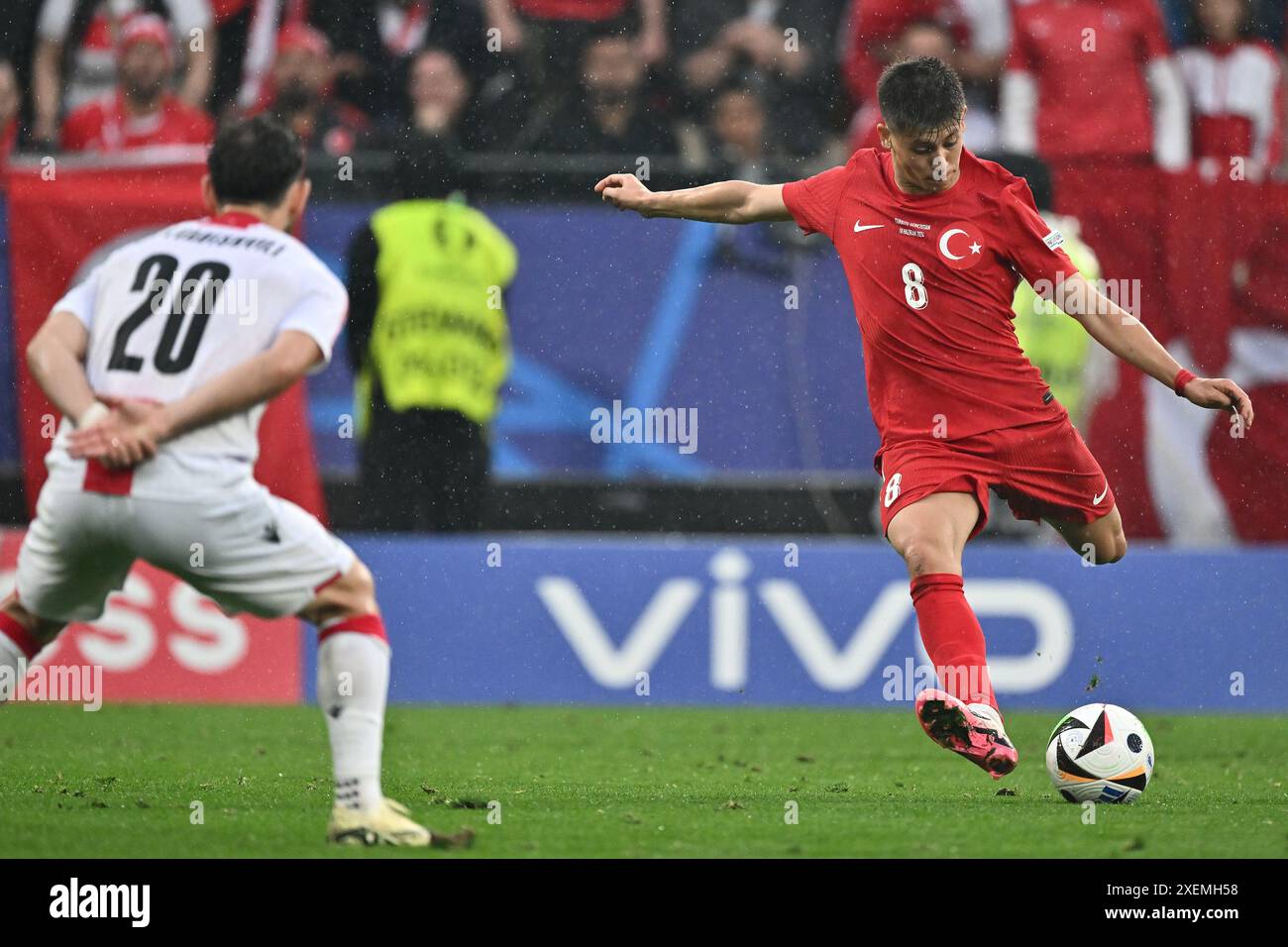 DORTMUND, GERMANY - JUNE 18: Arda Guler of Turkiye scoring the second ...