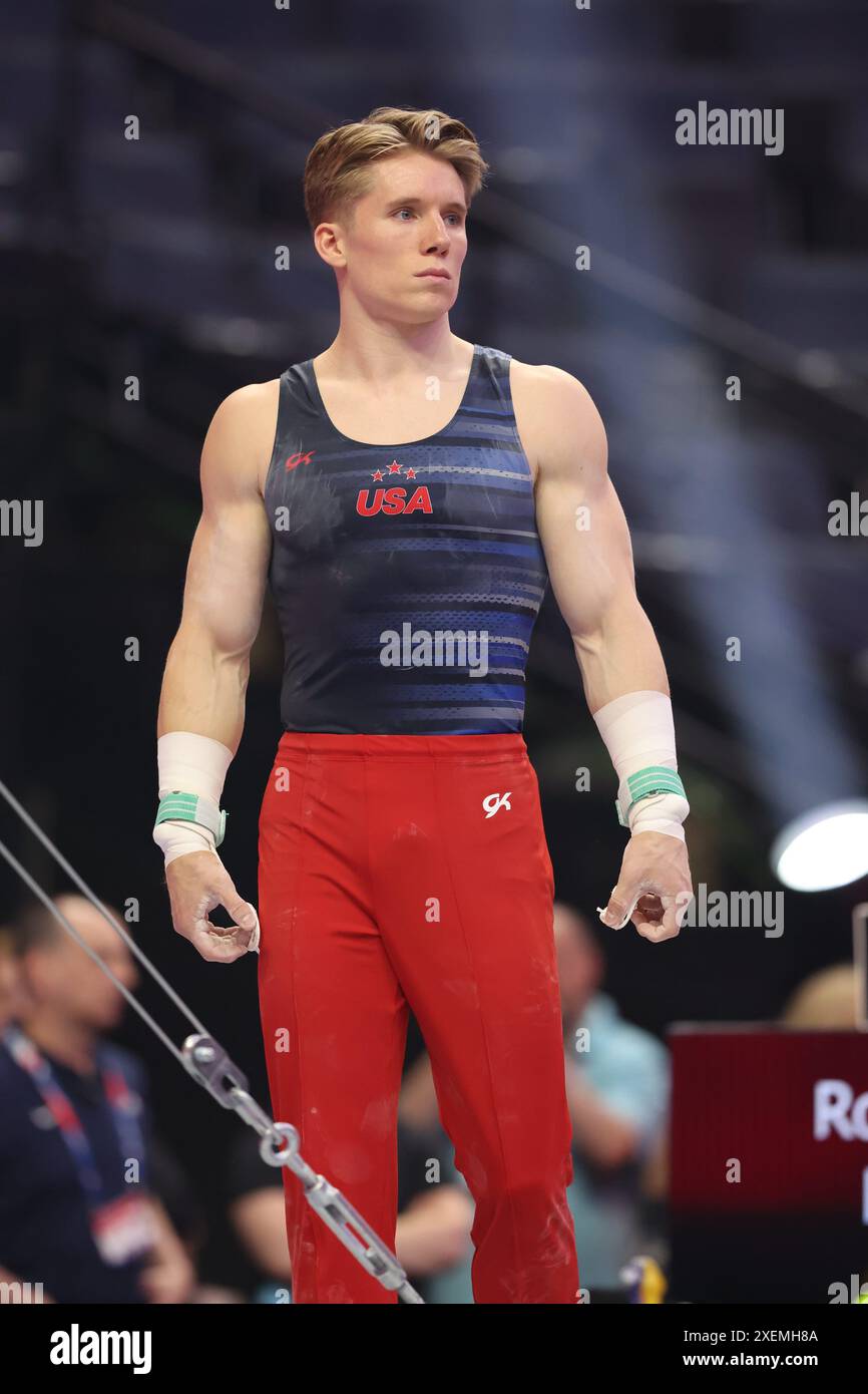 June 27, 2024: Gymnast Shane Wiskus during the 2024 U.S. Olympic Trials ...