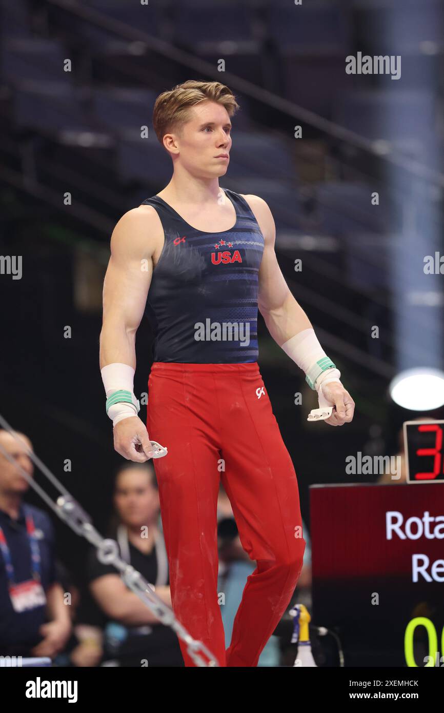 June 27, 2024: Gymnast Shane Wiskus during the 2024 U.S. Olympic Trials ...