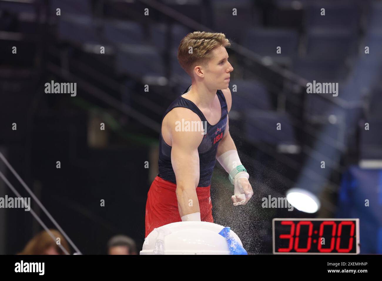 June 27, 2024: Gymnast Shane Wiskus during the 2024 U.S. Olympic Trials ...