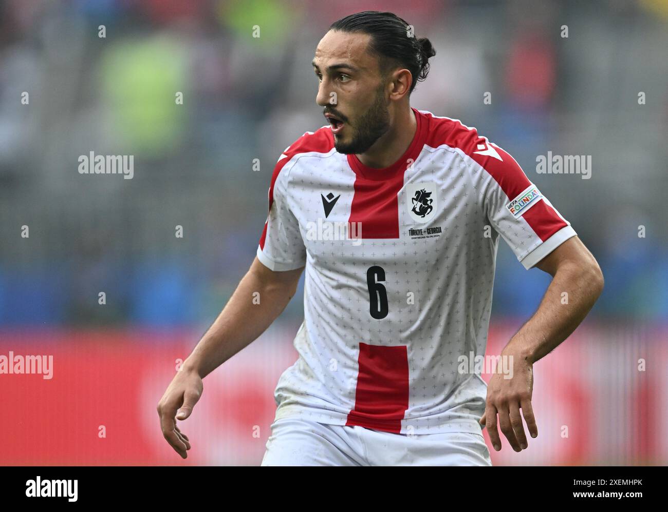 DORTMUND, GERMANY - JUNE 18: Giorgi Kochorashvili of Georgia looks on ...