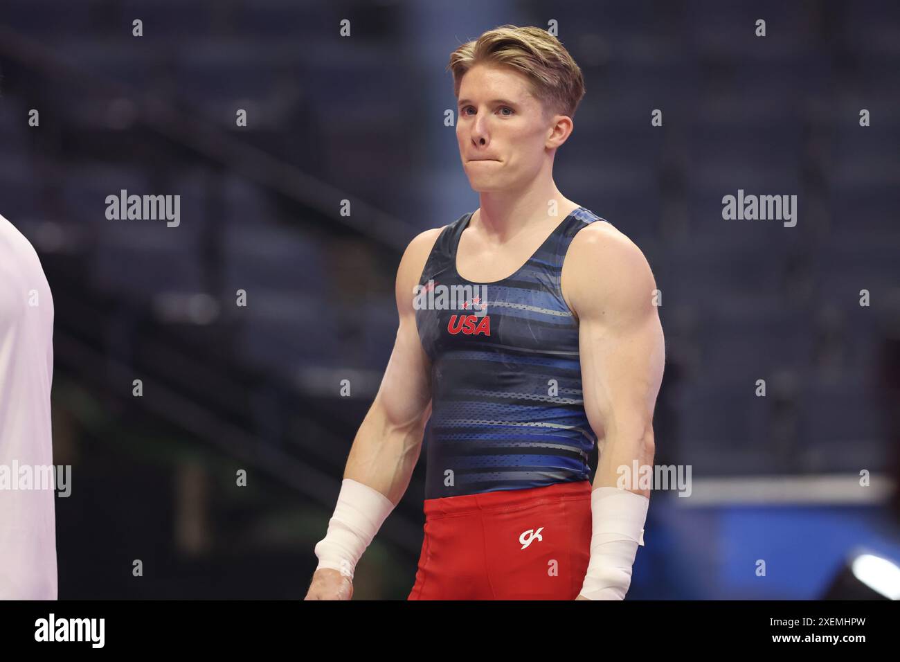 June 27, 2024: Gymnast Shane Wiskus during the 2024 U.S. Olympic Trials ...