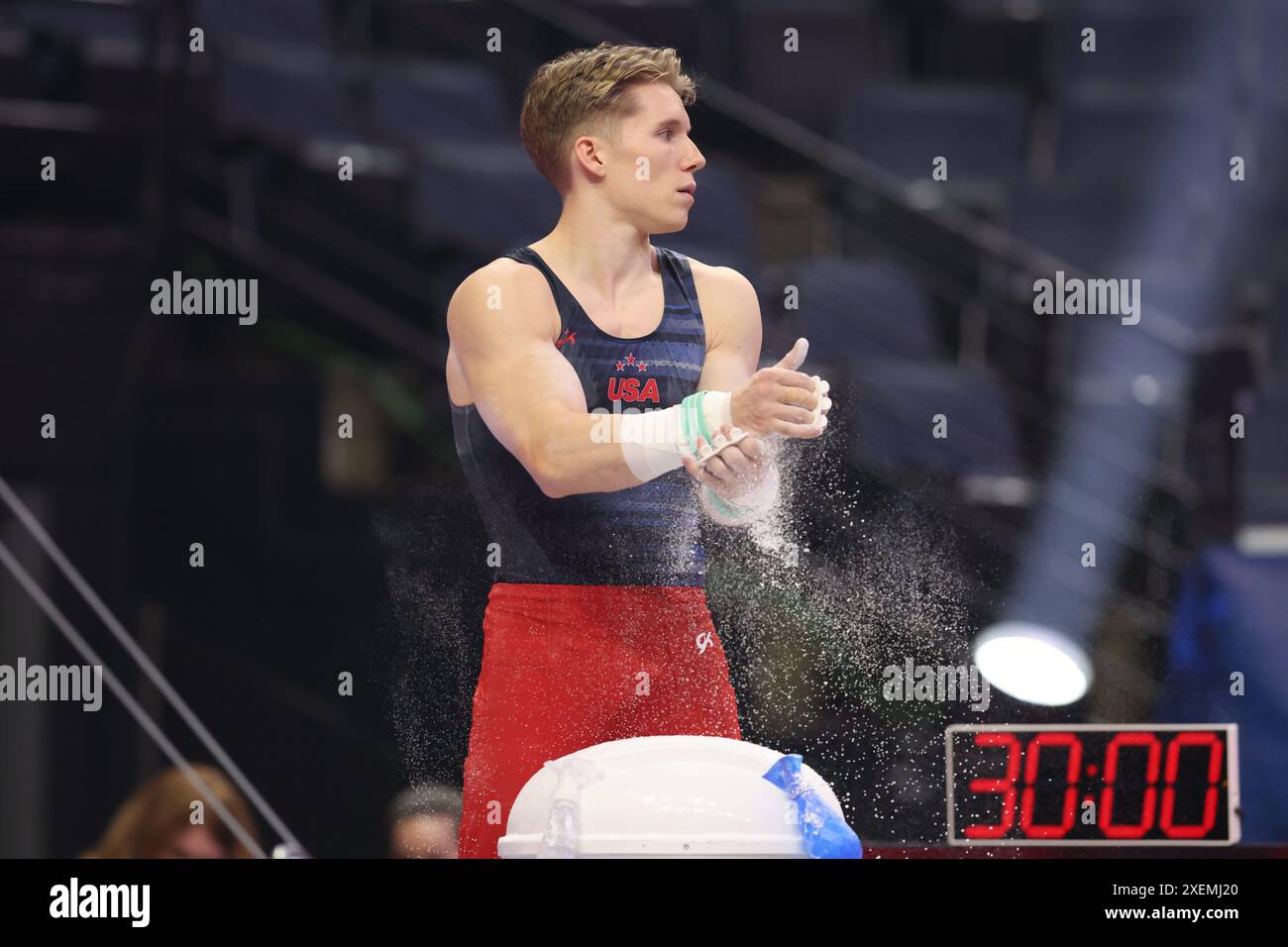 June 27, 2024: Gymnast Shane Wiskus during the 2024 U.S. Olympic Trials ...
