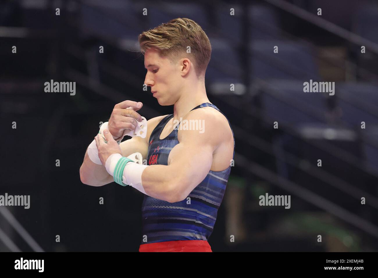 June 27, 2024: Gymnast Shane Wiskus during the 2024 U.S. Olympic Trials ...
