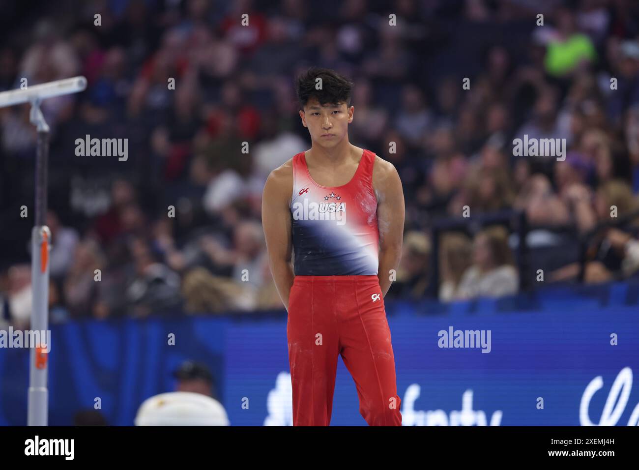 June 27, 2024: Gymnast Yul Moldauer during the 2024 U.S. Olympic Trials ...