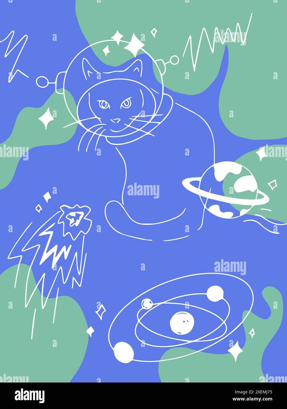 Galaxy cat art hi-res stock photography and images - Alamy