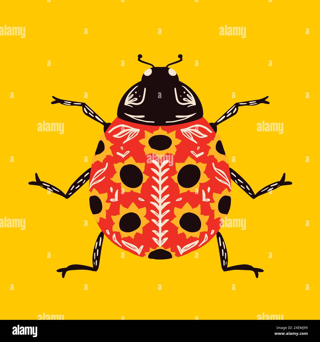 Ladybug drawing hi-res stock photography and images - Alamy