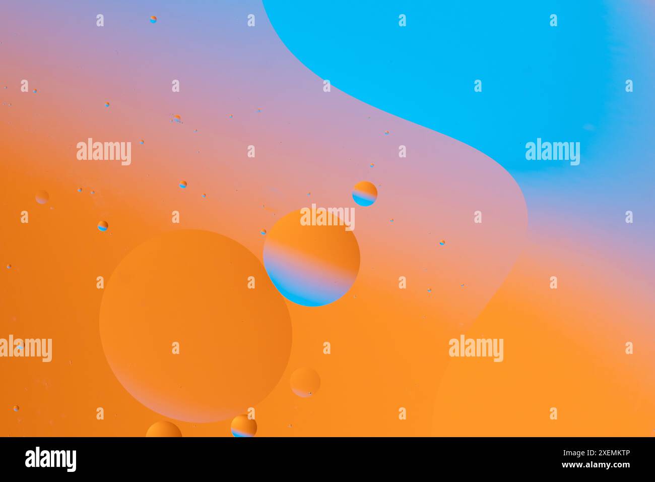 Colorful circles floating on a gradient background Stock Photo - Alamy