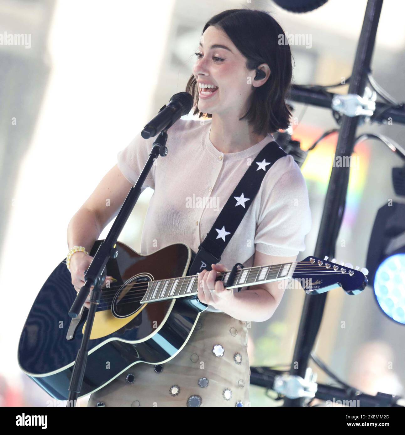 June 28, 2024, New York, New York, USA: Singer/songwriter GRACIE ABRAMS ...