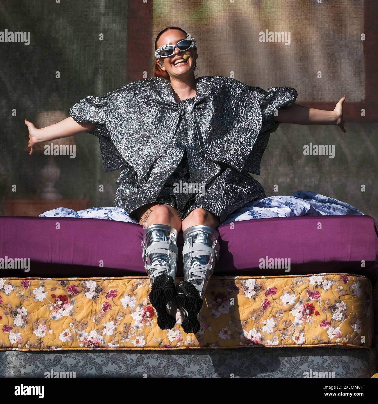 Glastonbury, UK. 28 Jun , 2024. Anne-Marie Rose Nicholson seen ...