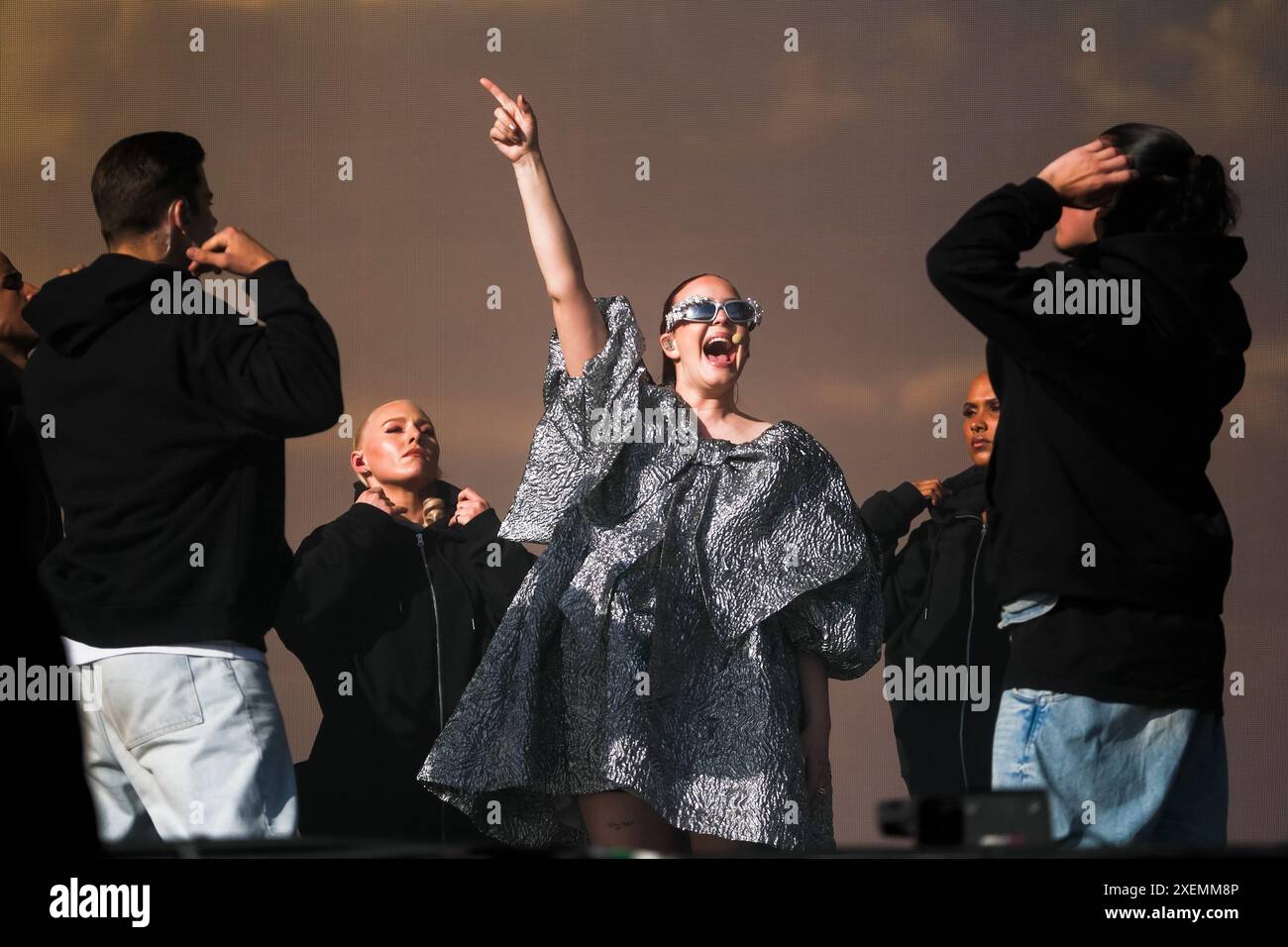 Glastonbury, UK. 28 Jun , 2024. Anne-Marie Rose Nicholson seen ...