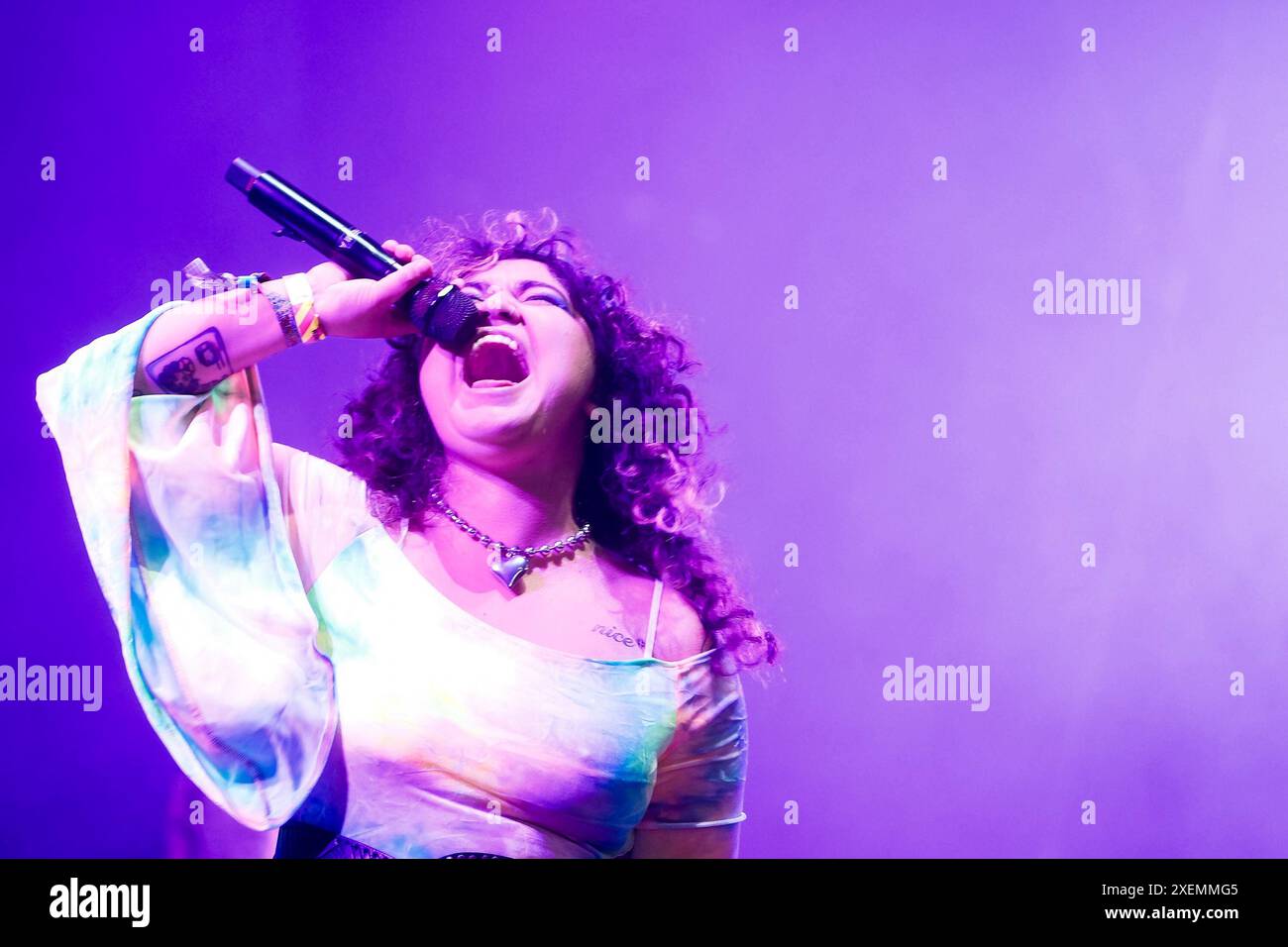 Glastonbury, UK. 28 Jun , 2024. American singer and songwriter Remi ...