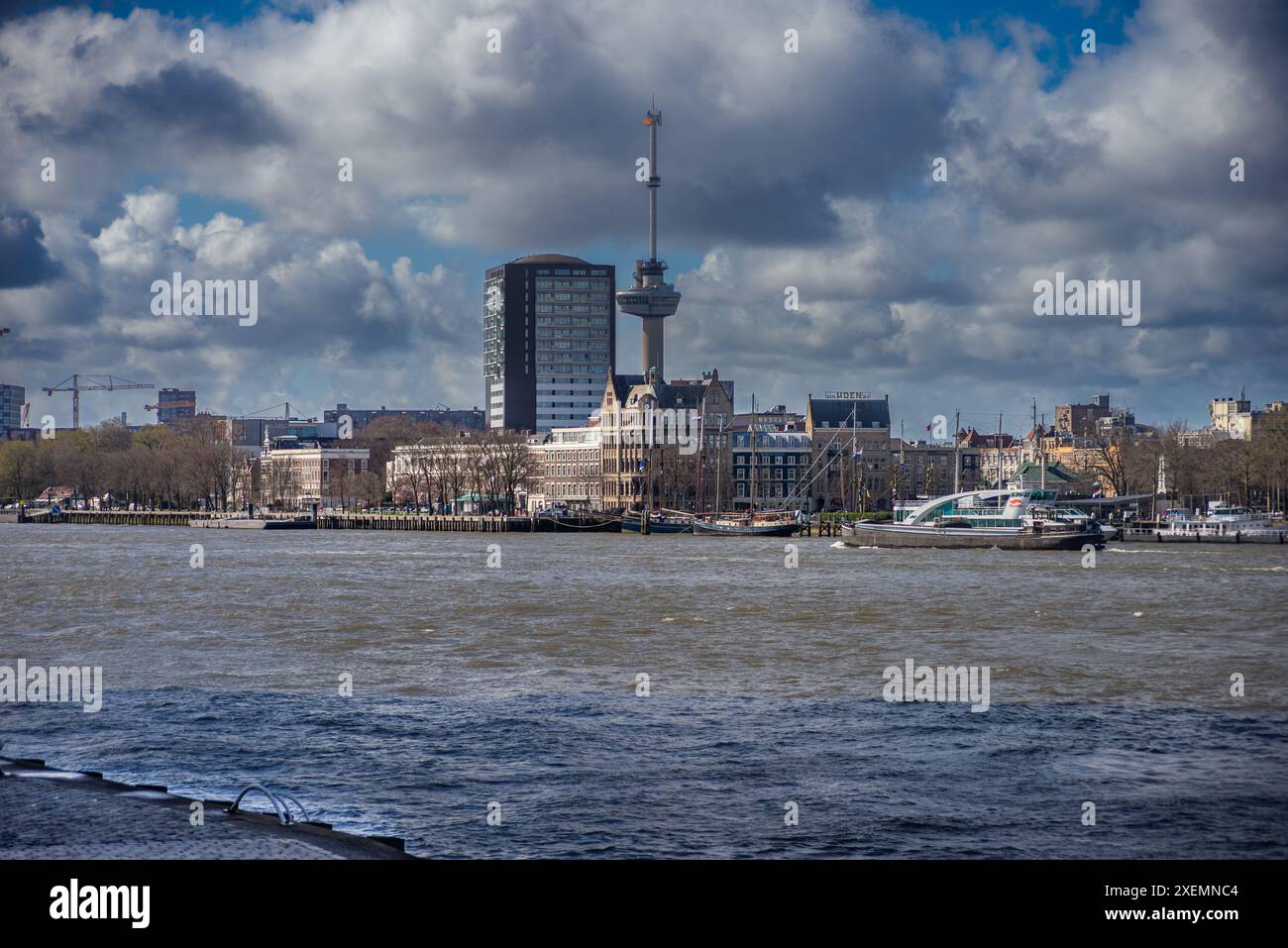 27.03.2023, Rotterdam, The Netherlands, Euromast is an observation ...